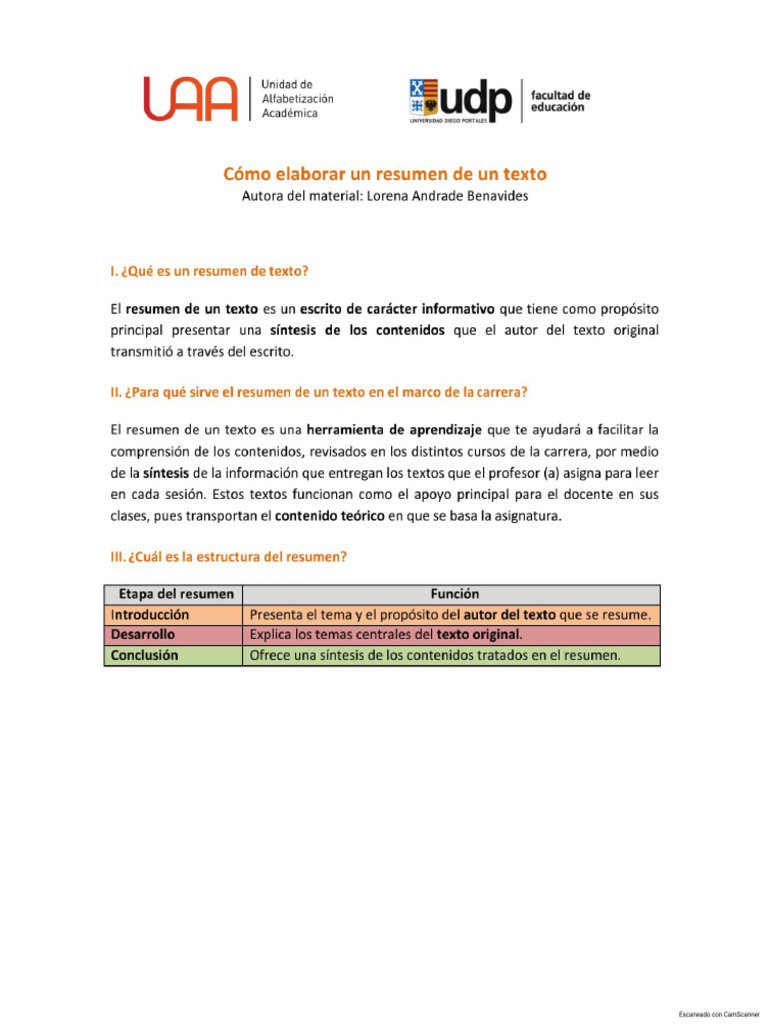 Cómo Elaborar Un Resumen de Un Texto | PDF