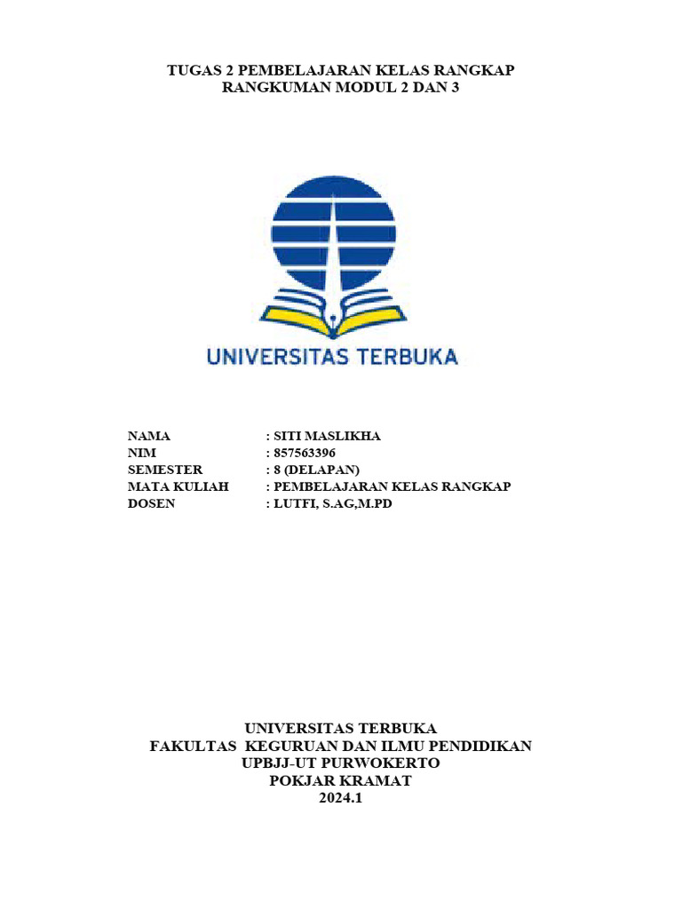 Rangkuman Modul 2 Dan 3 PDGK4302 | PDF