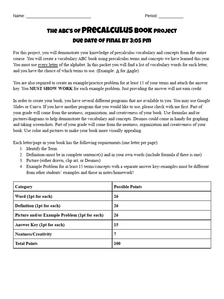 AP Precalculus Final Project | PDF | Trigonometric Functions | Function ...