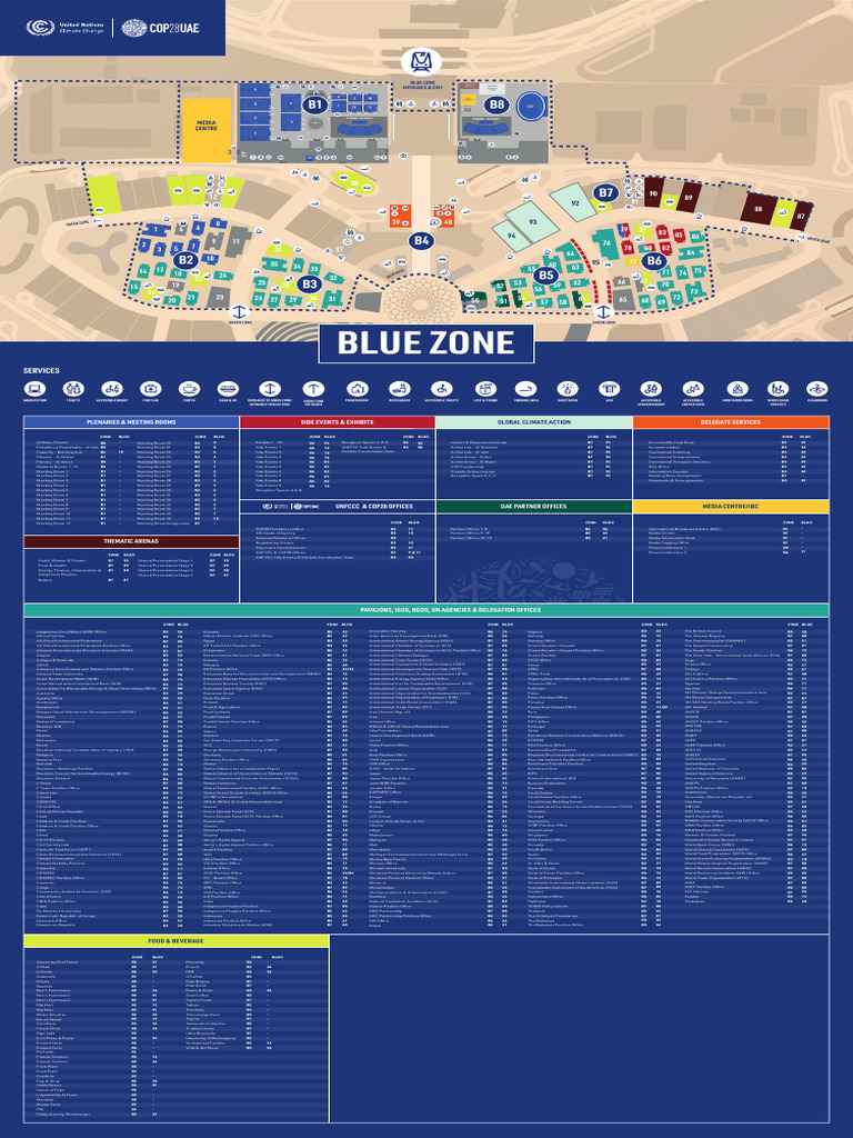 Cop 28 Map Blue Zone v5 | PDF | International Relations | Economy ...