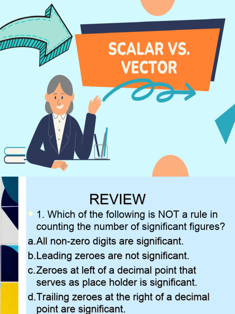 2 Scalar Vector Distance Displacement | PDF | Euclidean Vector | Velocity