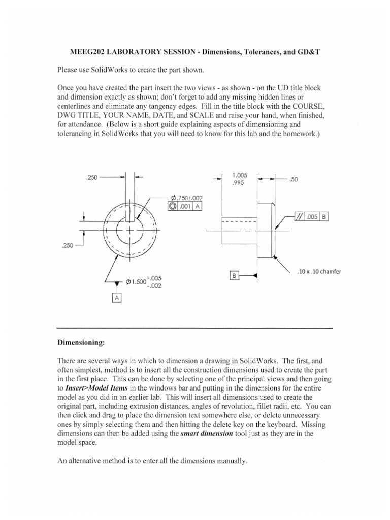 Session Dimensioning Tolerancing | PDF