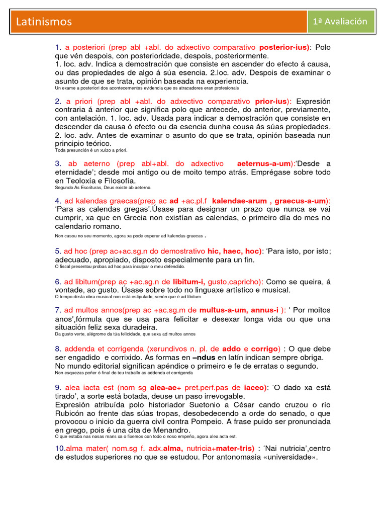 Latinismos 1 | PDF