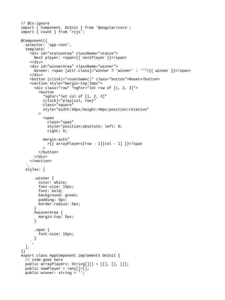 Game Angular Teste Pdf