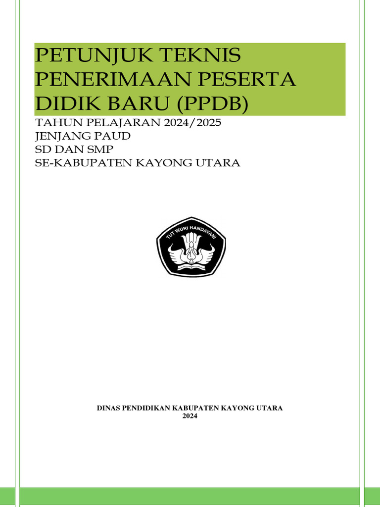 SK Dan JUKNIS PPDB 2024-2025 | PDF