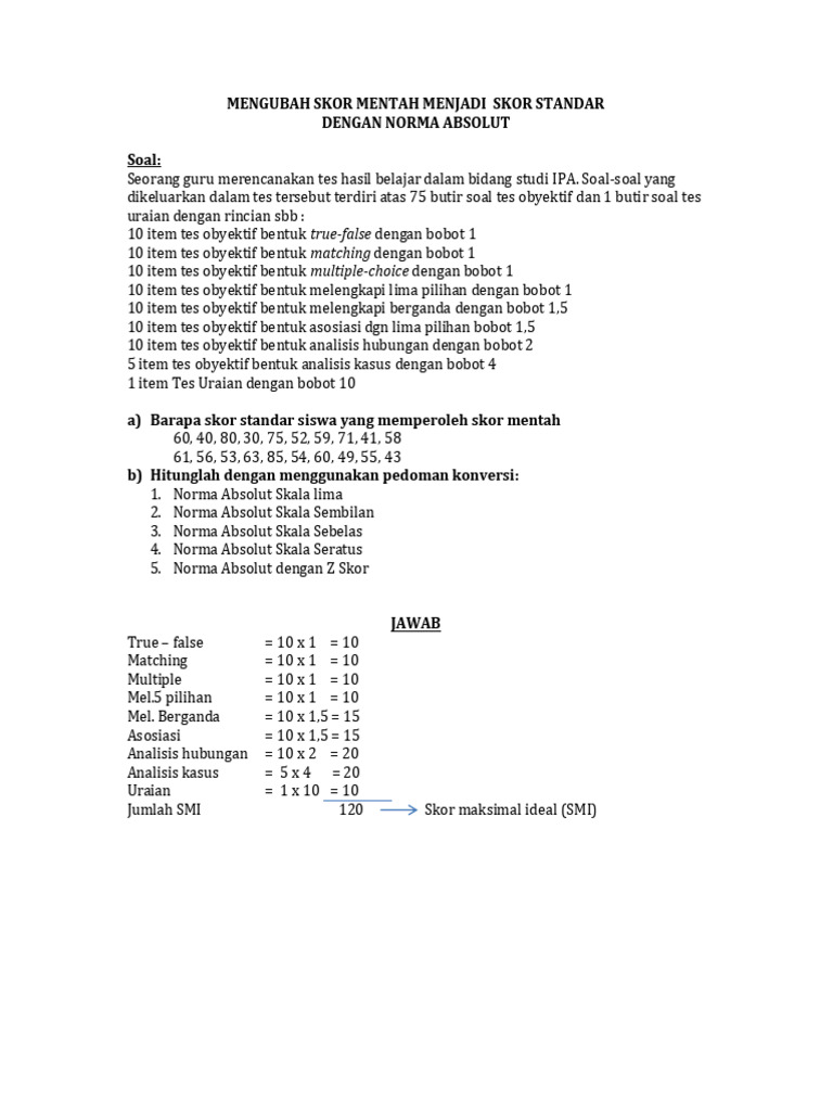 Contoh DGN Norma Absolut | PDF