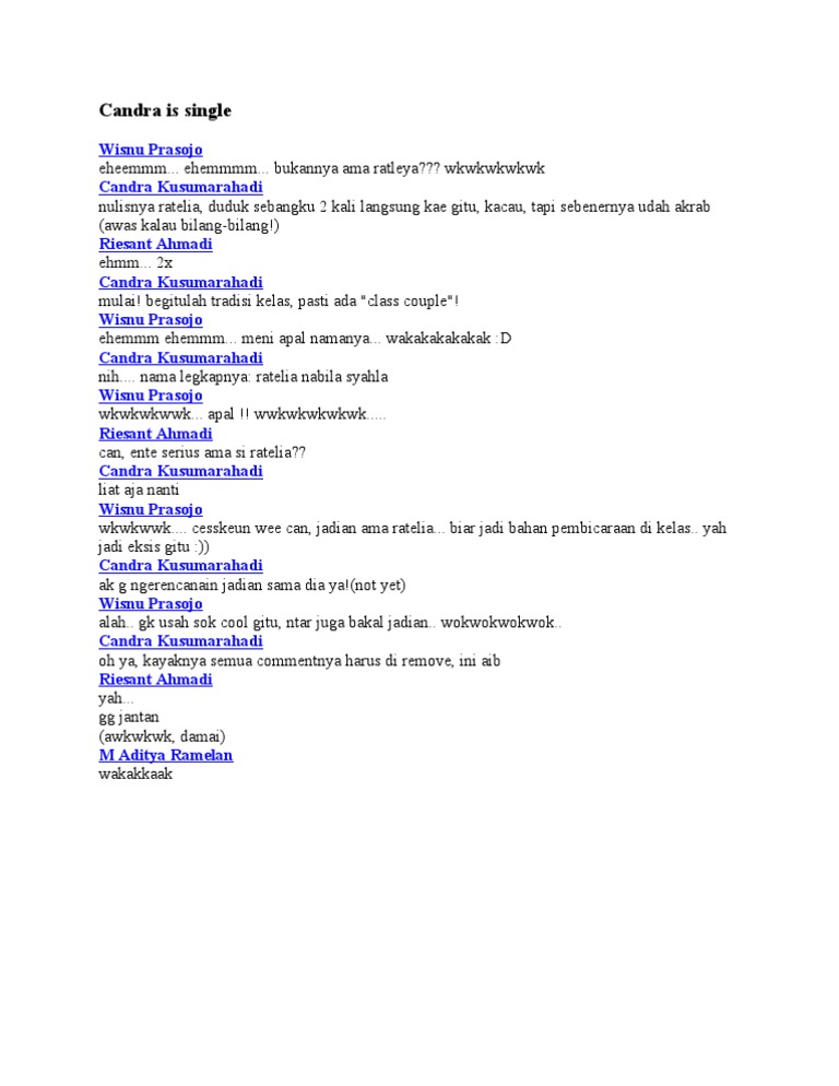 Candra and Ratelia Relationship Rumors | PDF