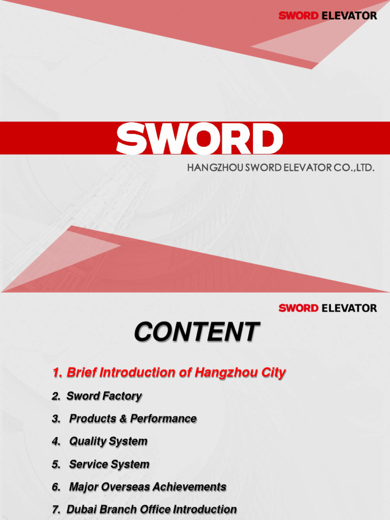 Sword Company Overview Giantliftsimited | PDF | Elevator | Dubai