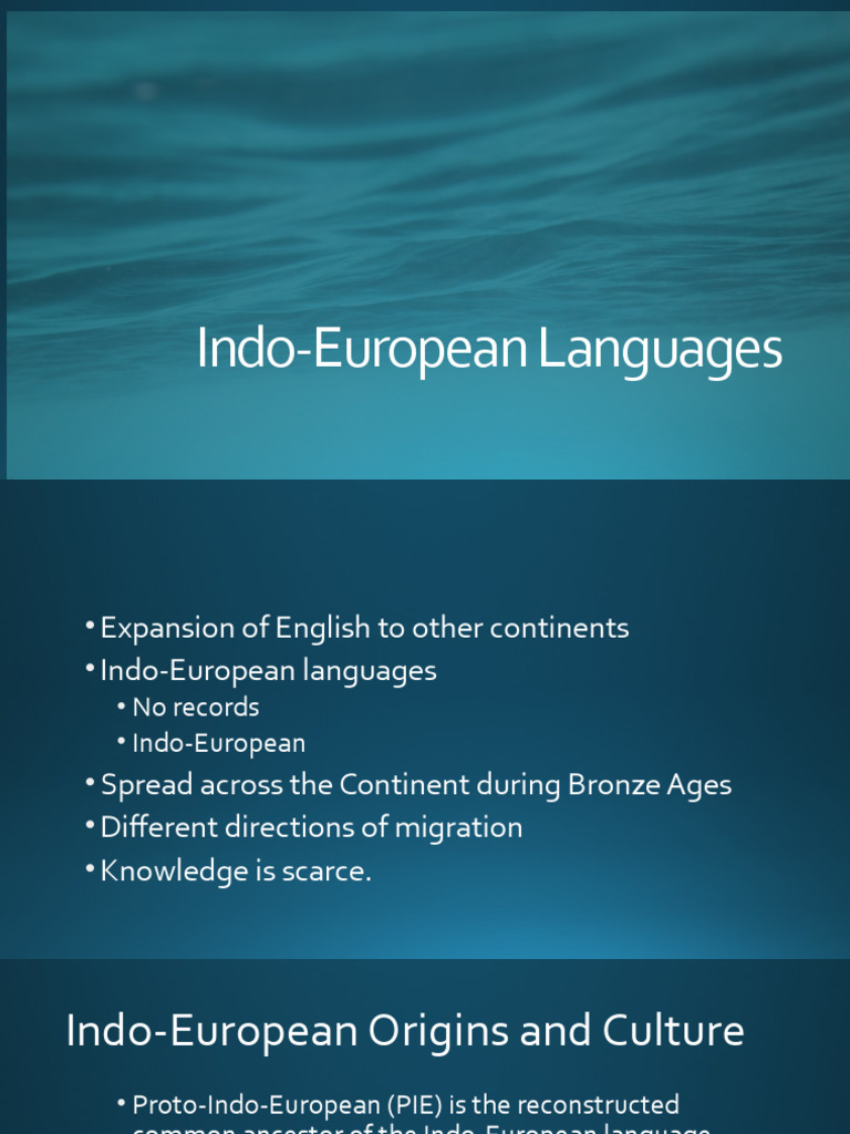 Indo European Languages Pdf Language Families Languages Of Europe