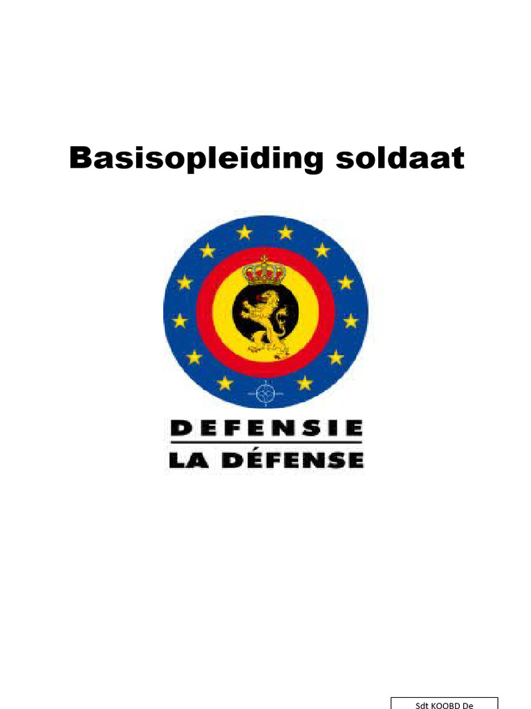Basisopleiding Soldaat: SDT Koobd de | PDF
