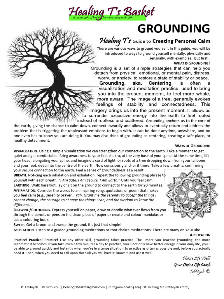 Grounding Guide for Inner Peace | PDF | Psychological Concepts | Psychology