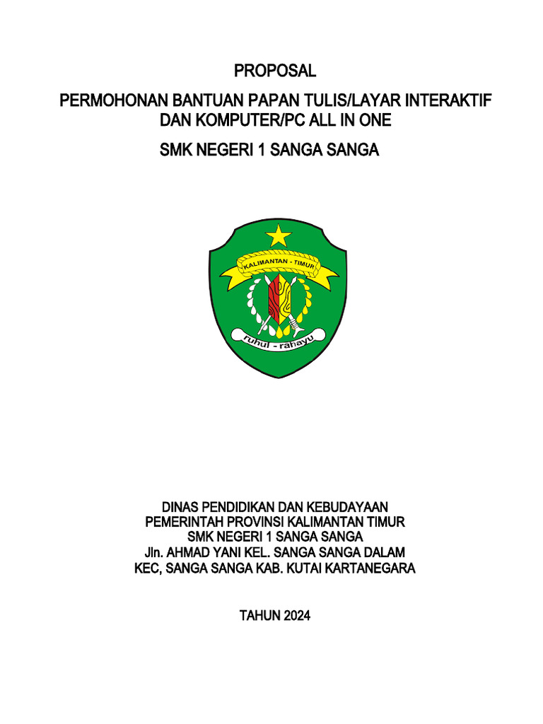 Proposal Bantuan Layar Interaktif & PC All in One 2025 | PDF | Karier & Perkembangan