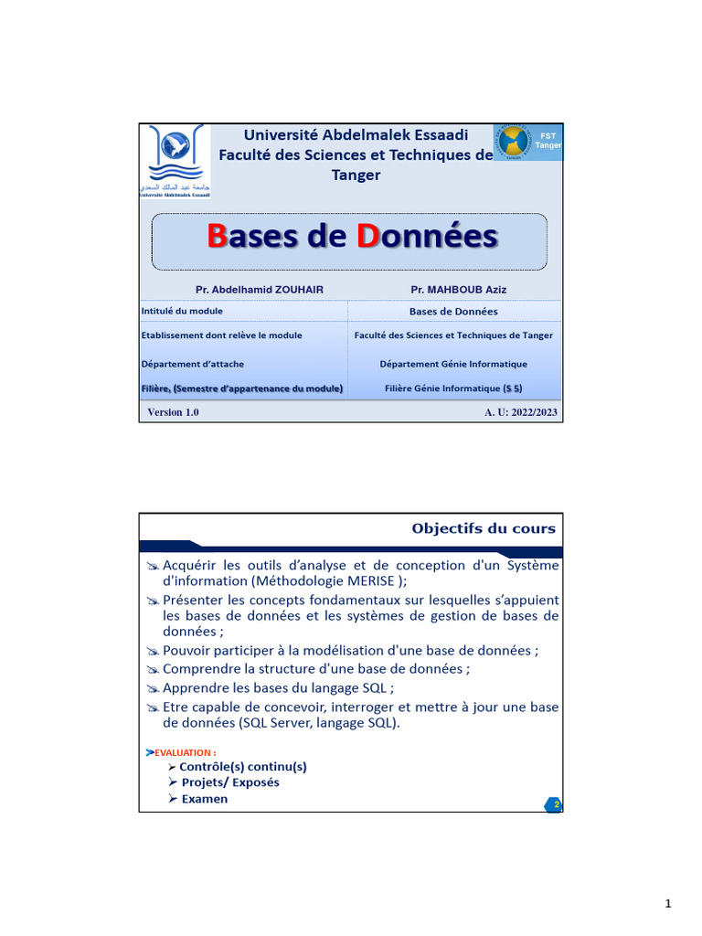 Chapitre - Langage de Requête SQL | PDF | SQL | Bases de données