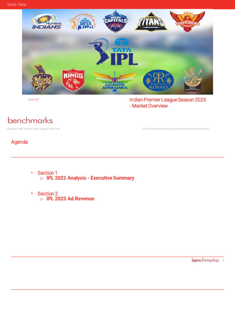 IPL Marketing Report | Download Free PDF | Revenue