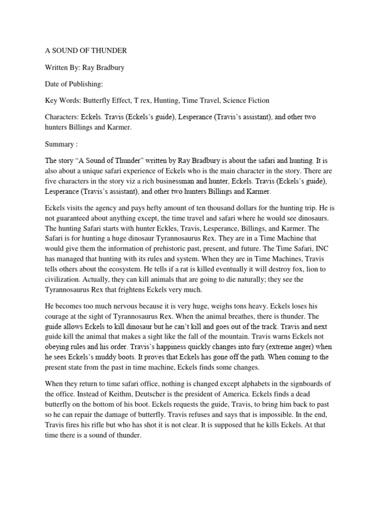 A Sound of Thunder | PDF