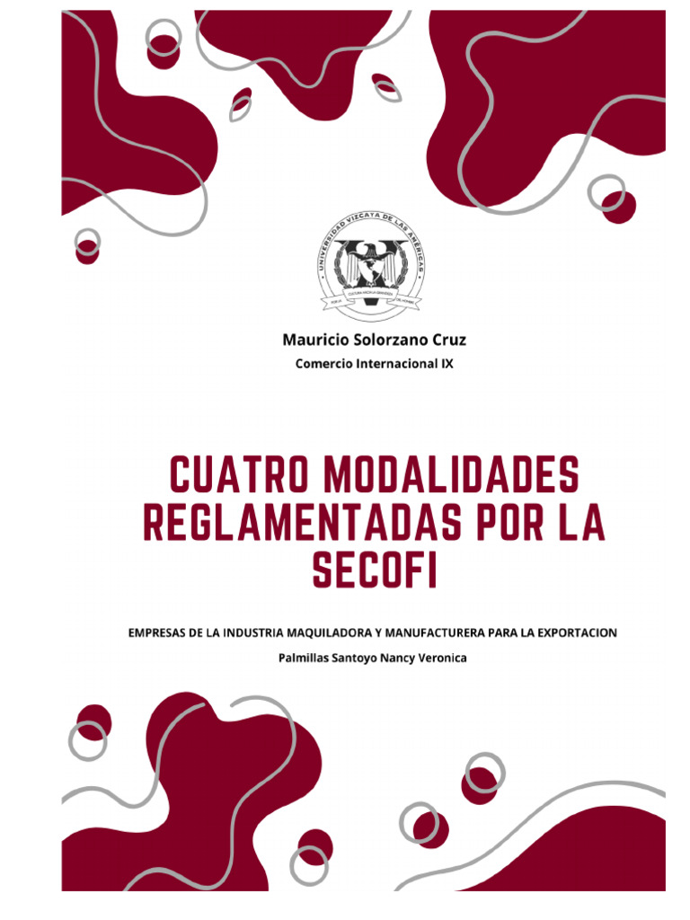 Cuatro Modalidades Reglamentadas Por La SECOFI MauricioSolorzanoCruz ...