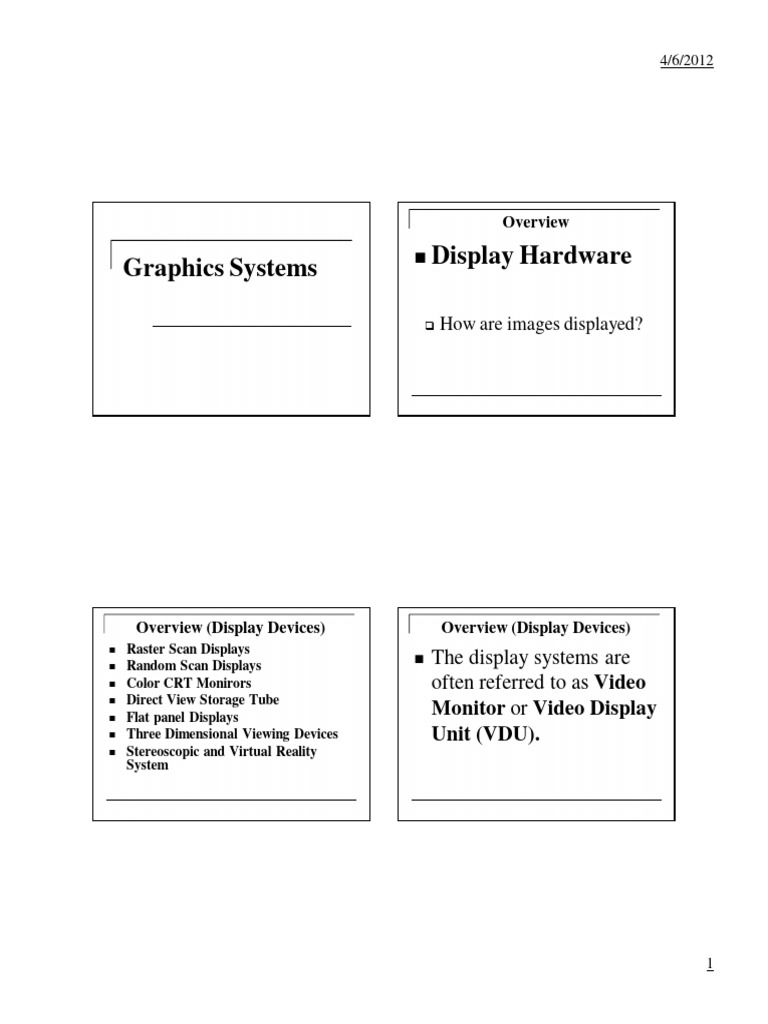 Chapter 1 | Download Free PDF | Display Resolution | Computer Monitor