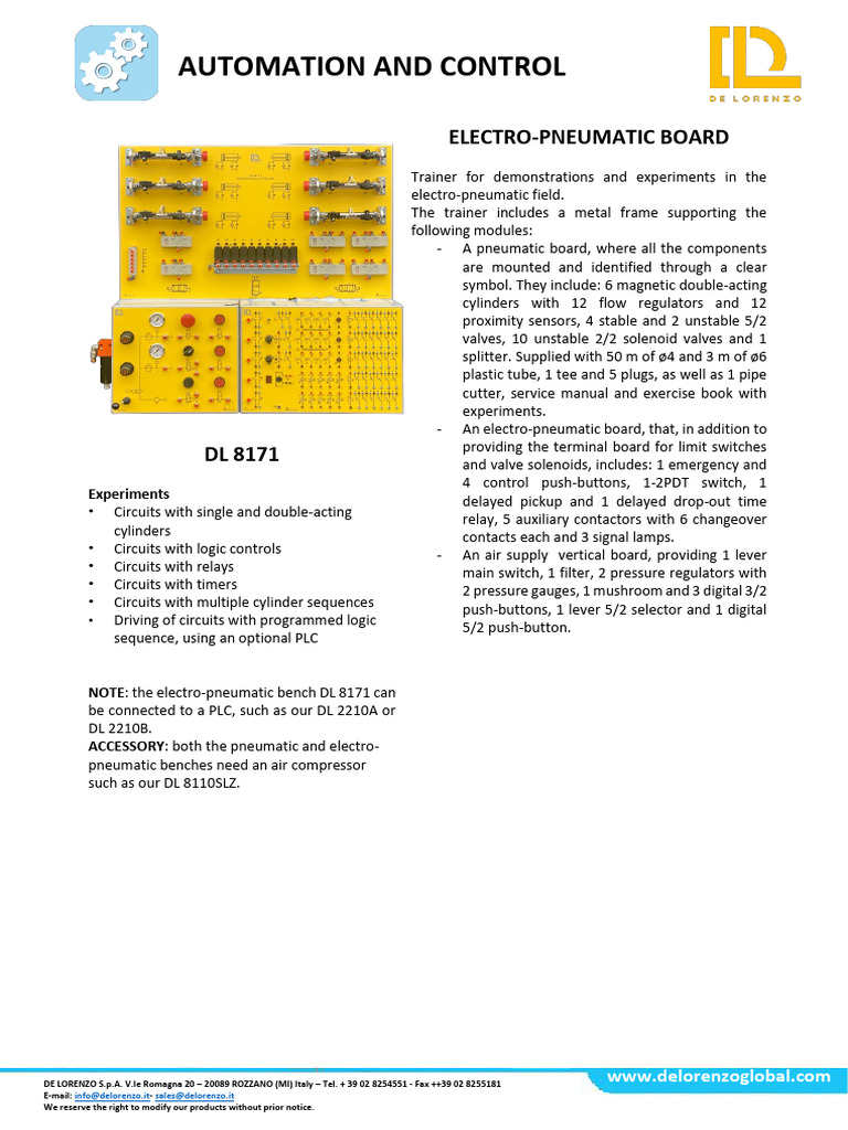 DL 8171 | PDF | Switch | Programmable Logic Controller