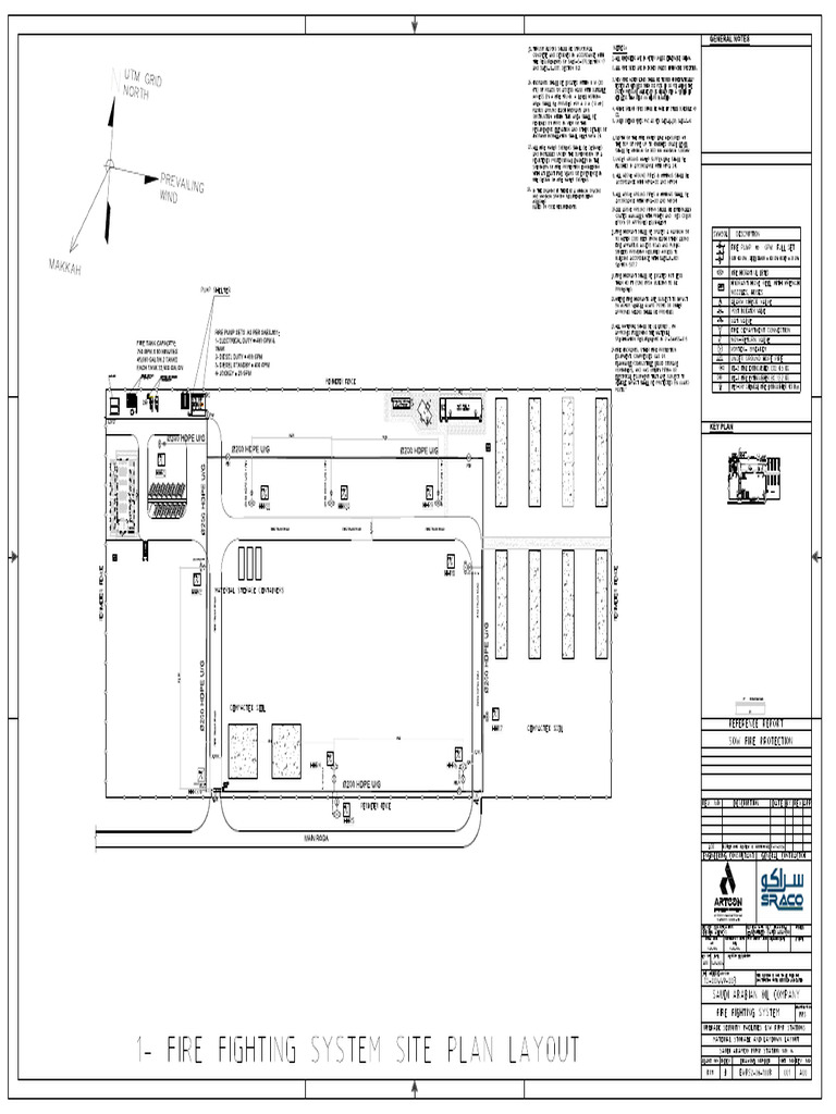 Sheet 01 Fire Fighting System Site Plan Layout | PDF