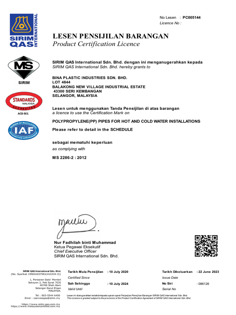 BBB PPR Pipe Sirim 100724 | Download Free PDF | Pipe (Fluid Conveyance) | Consumer Goods