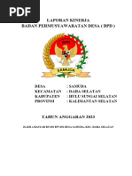 Contoh Laporan Kinerja BPD | PDF