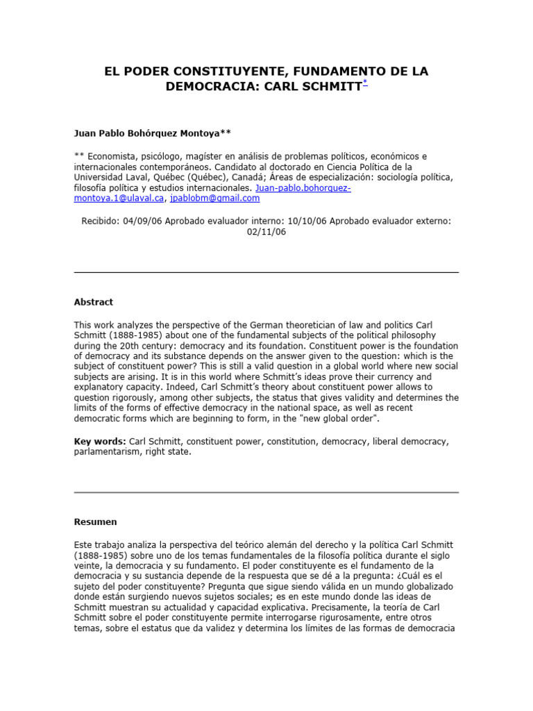 El Poder Constituyente Texto Word | PDF | Constitución | Estado (política)