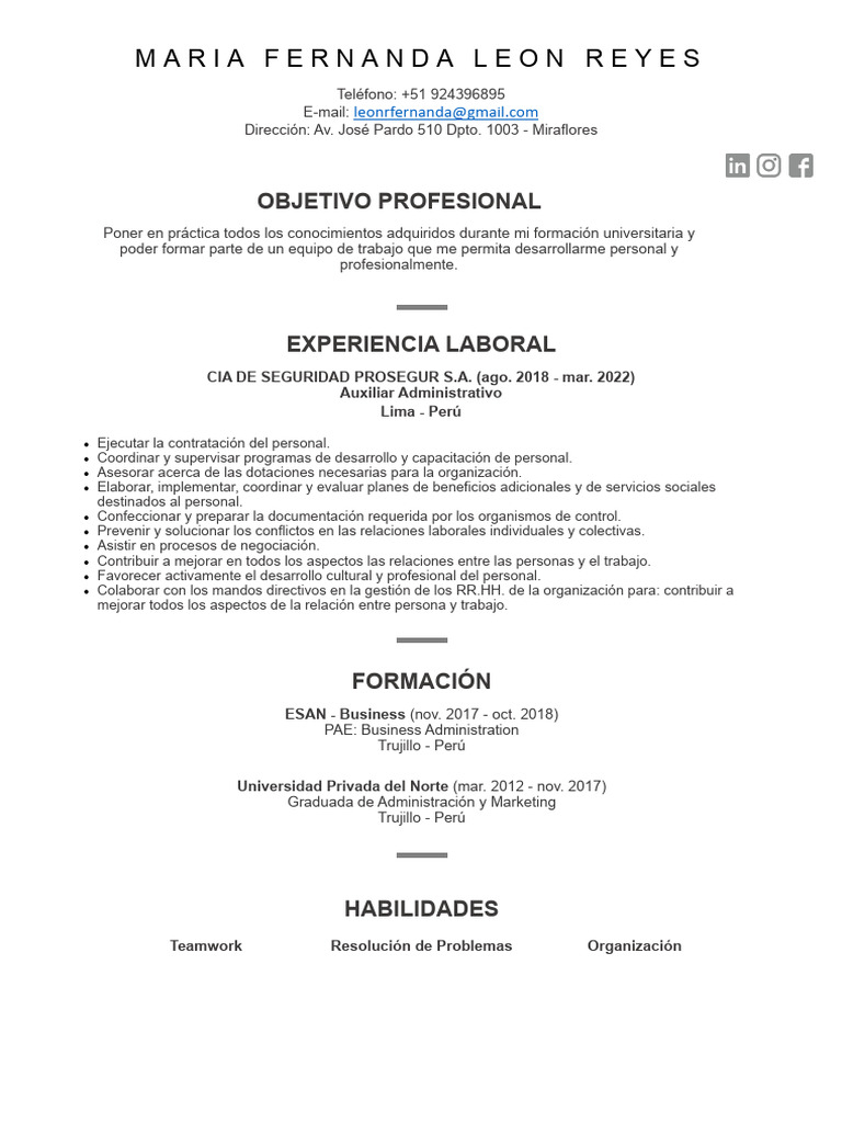 CV - Leon - Reyes - Maria - Fernanda | PDF