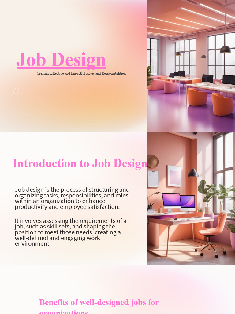 Job Design | PDF | Employment | Job Satisfaction