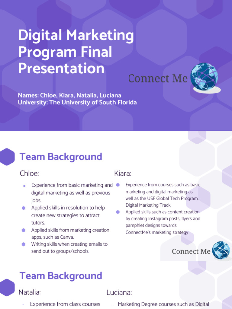 Connect Me Digital Marketing Final Presentation | PDF | Digital Marketing | Marketing