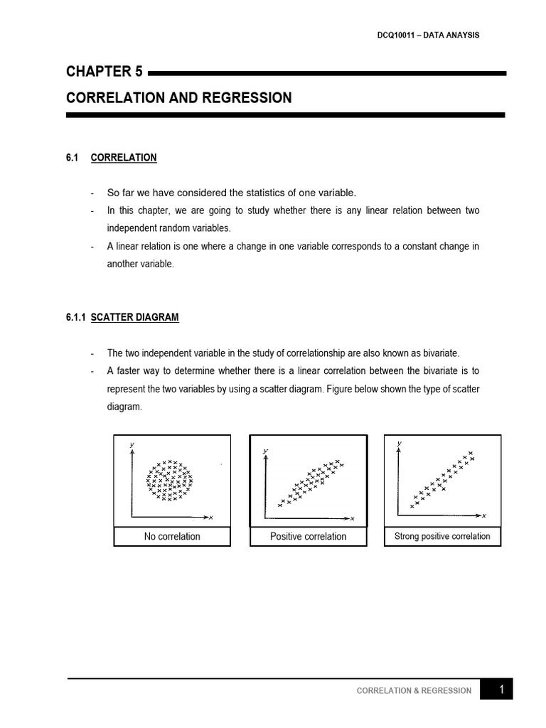 Chapter 5 - Correlation Regression | PDF | Scatter Plot | Applied Mathematics