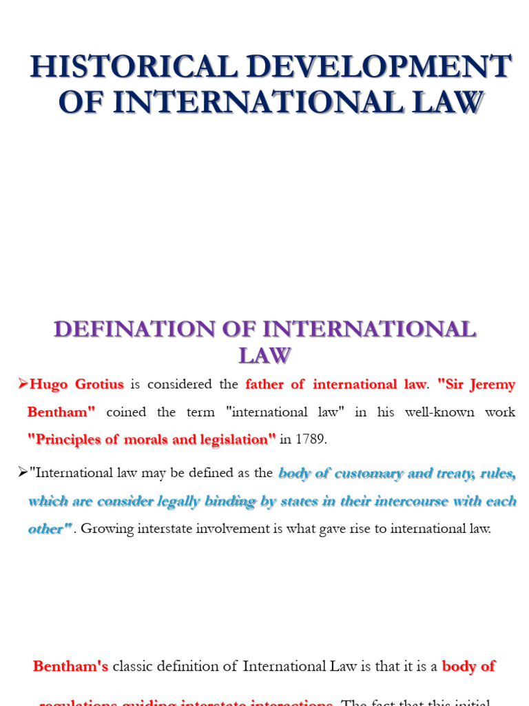 Historical Development of International Law | PDF | International Law ...
