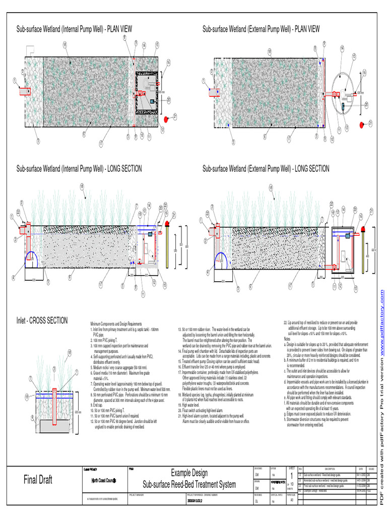 Design - Sub-Surface Reed-Bed Treatment System | PDF | Civil Engineering