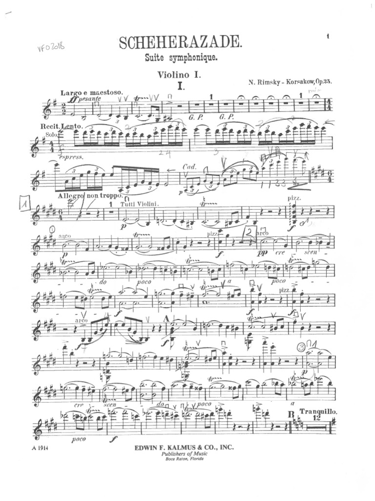 01.RIMSKI Sheherazade vl1 | PDF