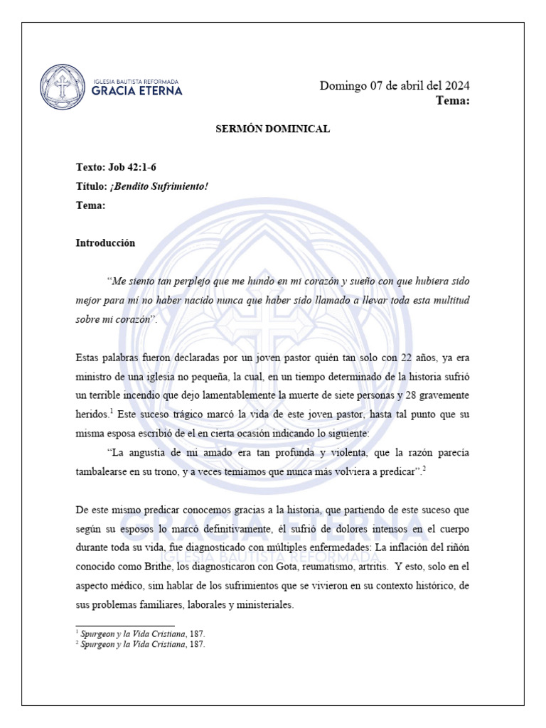 Reflexiones sobre Job 42:1-6 | PDF | Libro de trabajo | Jesús