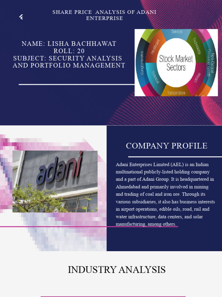 SECURITY ANALYSIS AND PORTFOLIO Management PPT On Security Analysis of Adani Enterprises | PDF ...
