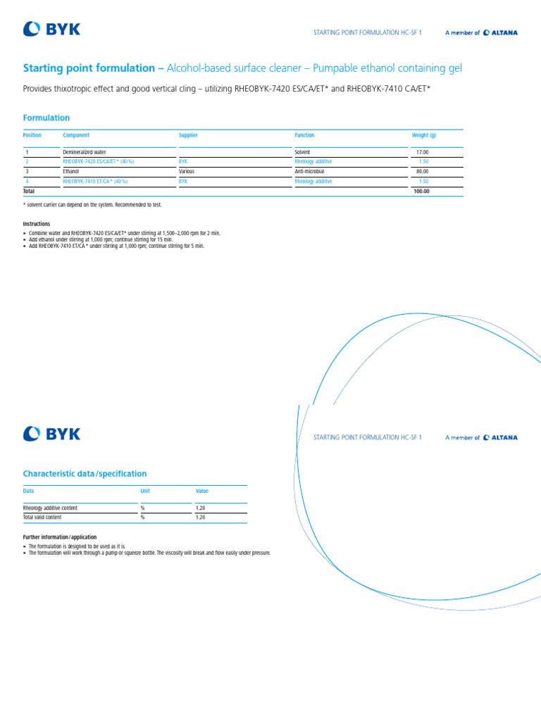 HC-SF 1 Rheobyk-7420 Es Rheobyk-7420 CA Rheobyk-7420 Et Rheobyk-7410 CA Rheobyk-7410 Et en | PDF ...