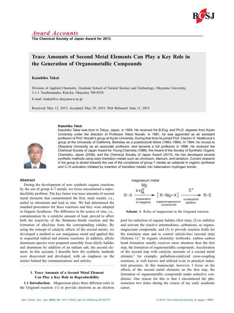 Takai 2015 | PDF | Chemical Reactions | Chemistry
