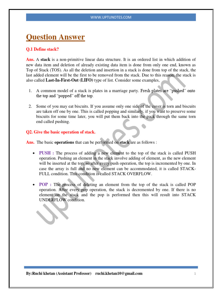 DS Unit 2 | Download Free PDF | Queue (Abstract Data Type) | Pointer (Computer Programming)