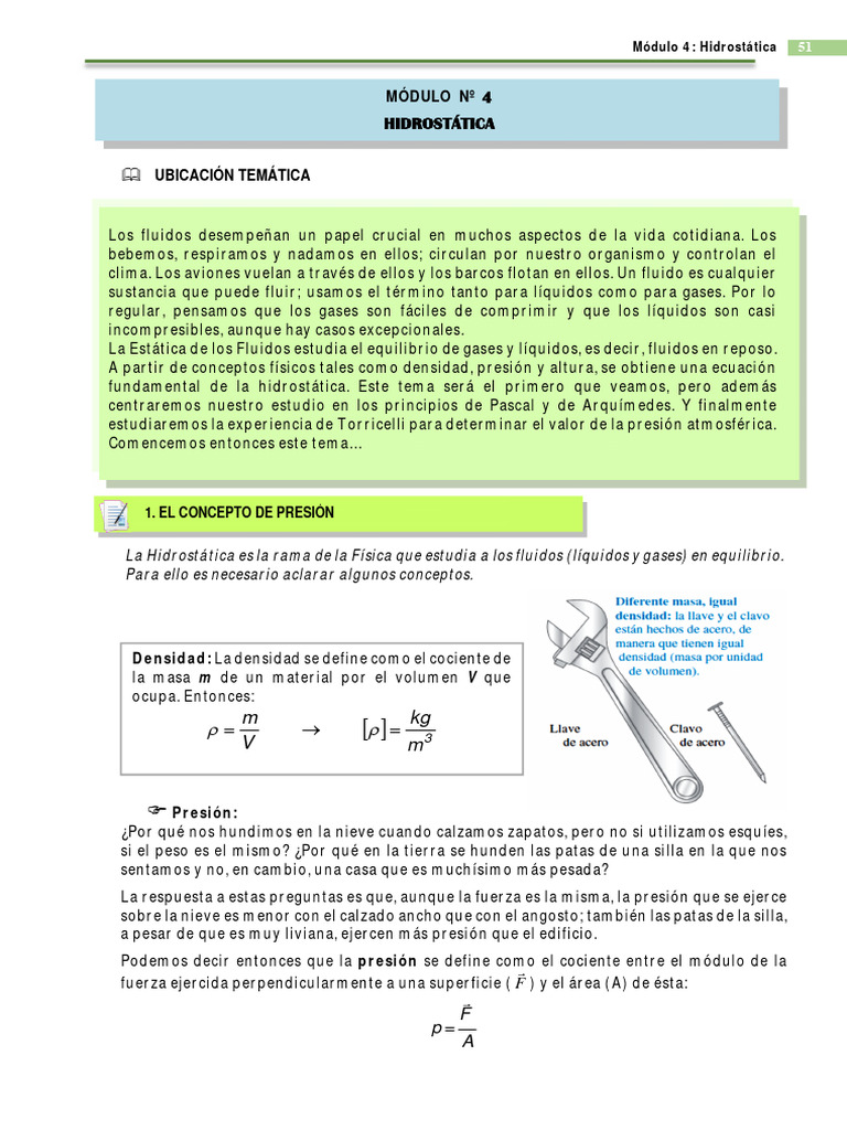 Módulo 3 Parte 1 | PDF | Presión | Densidad
