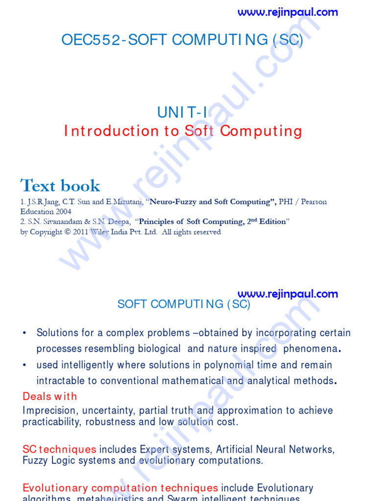 Soft Computing Notes Anirudh | Download Free PDF | Genotype | Fuzzy Logic