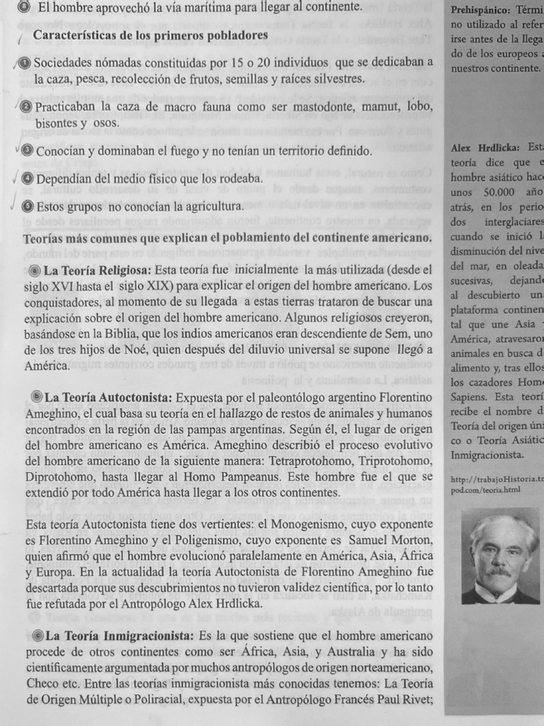 Teorías Del Poblamiento de Continente Am | PDF