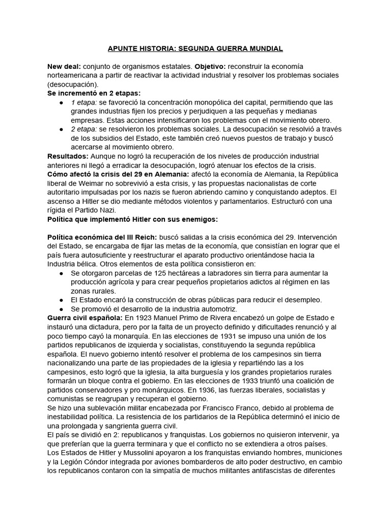 Historia de la Segunda Guerra Mundial | PDF | Alemania nazi | Francisco ...