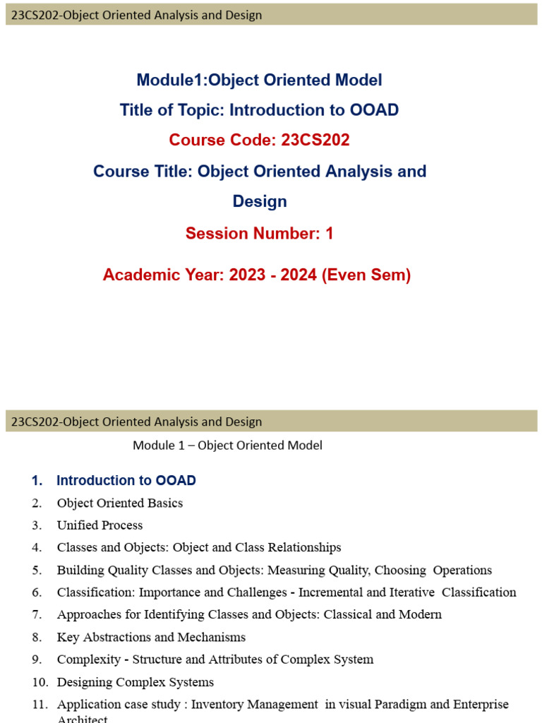 11 Introduction To Ooad Pdf Object Oriented Programming Use Case 4142