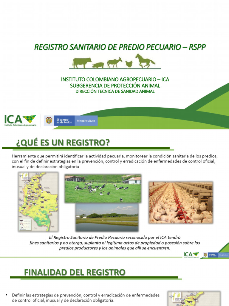 Registro Sanitario Predio Pecuario ICA | PDF | Documento de identidad
