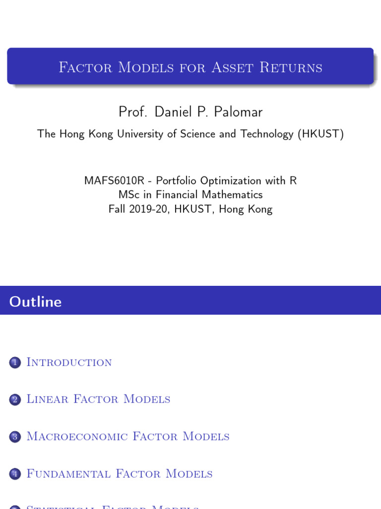 Factor Models Pdf Principal Component Analysis Factor Analysis