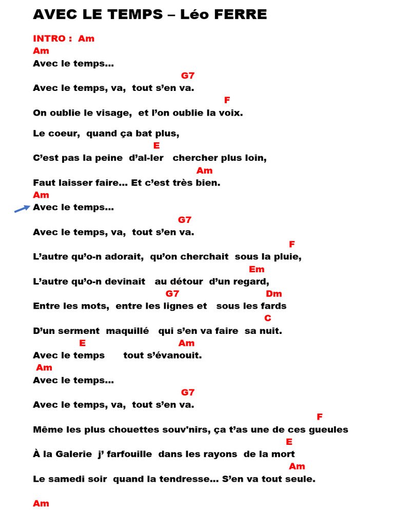 Avec Le Temps | PDF