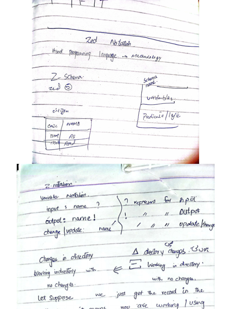 Z Notation Notes. Formal | PDF
