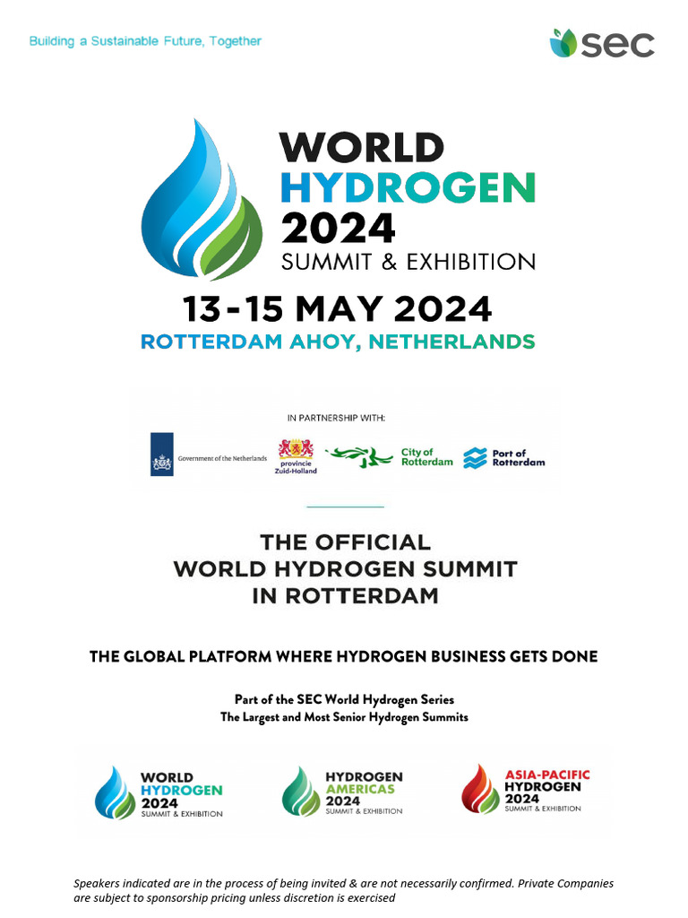 World Hydrogen 2024 Summit Programme 18 04 Pdf Climate Change