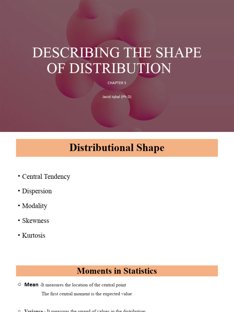 Describing Distributional Shape 1 | PDF | Skewness | Statistical Theory