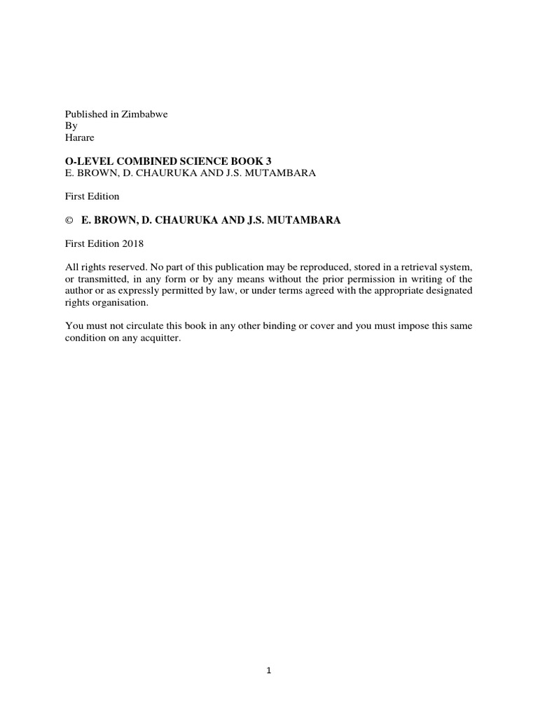 O Level Combined Science Book 3 I | PDF | Leaf | Digestion